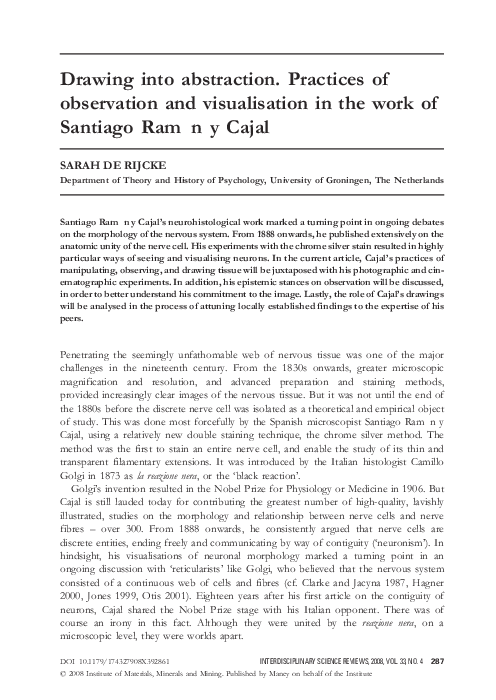 (PDF) Drawing into abstraction. Practices of observation and ...