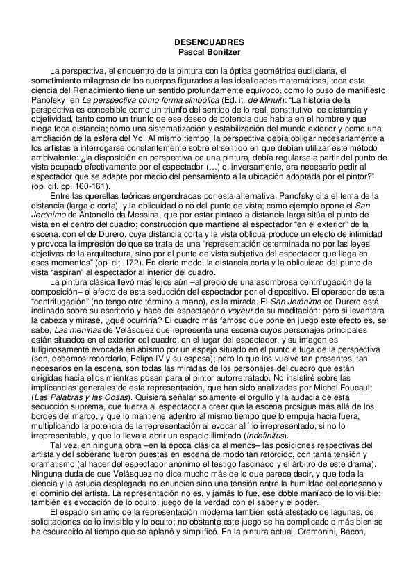 (PDF) Pascal Bonitzer Desencuadres