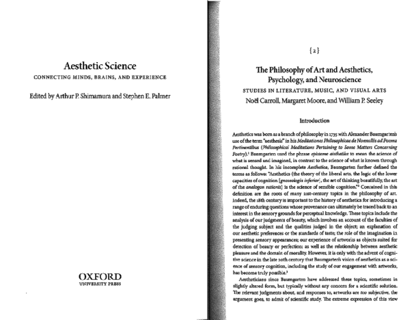(PDF) The Philosophy of Art and Aesthetics, Psychology, and ...