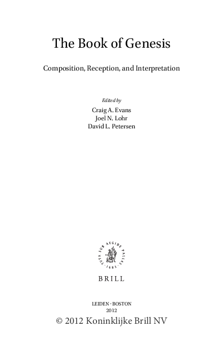 (PDF) Literary Analysis (Genesis)