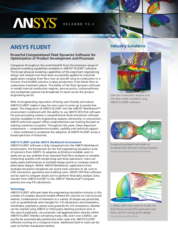 (PDF) ANSYS FLUENT Powerful Computational Fluid Dynamics Software for Optimization of Product ...