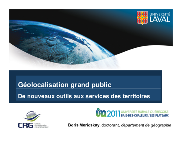 (PDF) Géolocalisation grand public : de nouveaux outils aux services ...