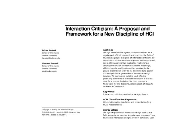 (PDF) Interaction criticism: a proposal and framework for a new ...