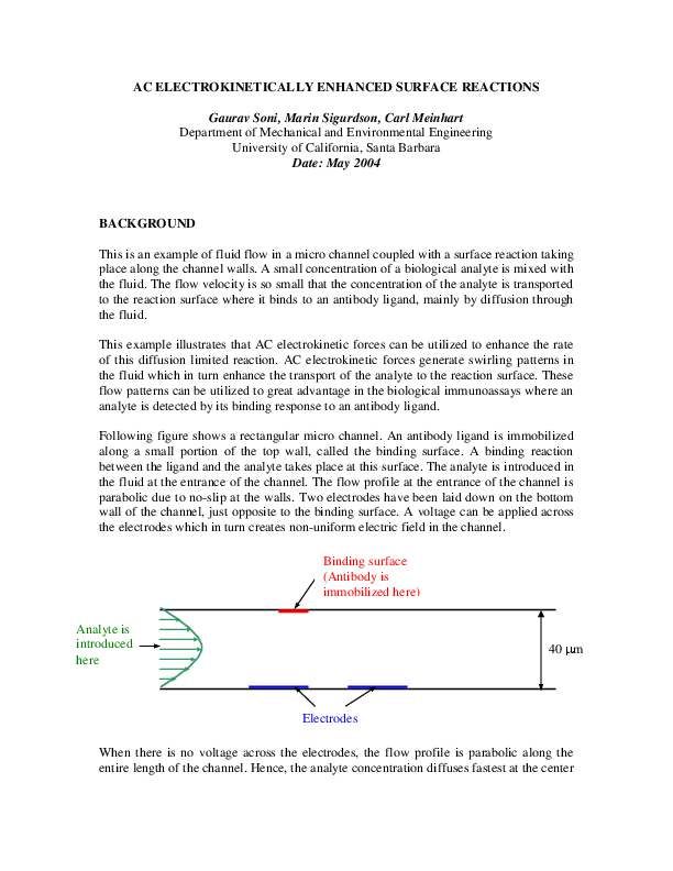 (PDF) COMSOL Tutorial on Electrokinetic Simulations