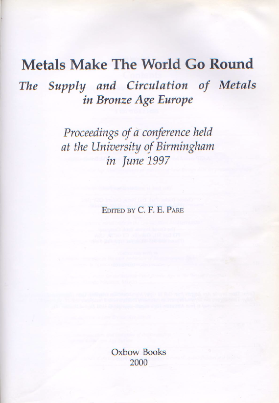 (PDF) Circulation of metals and the end of the Bronze Age in the ...