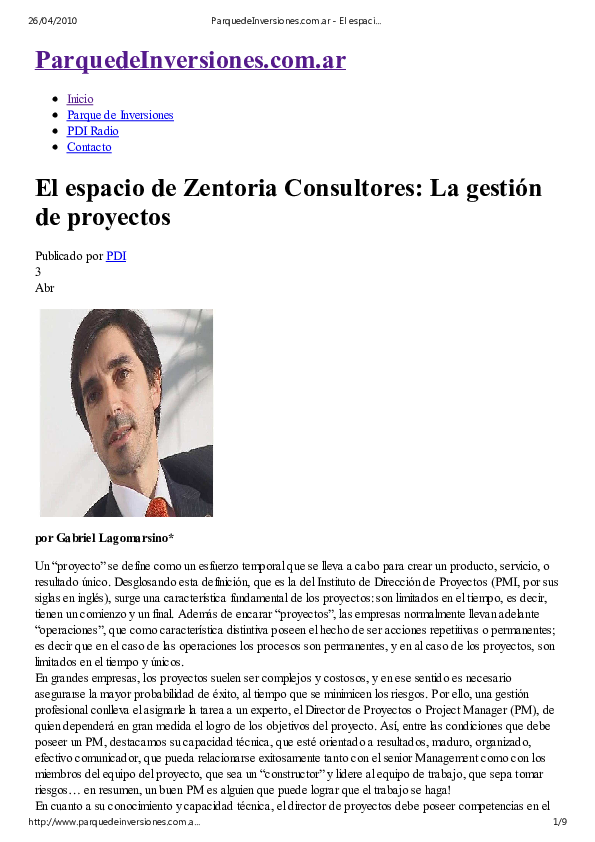 (PDF) Gestion de Proyectos (PDF) Gestion de Proyectos