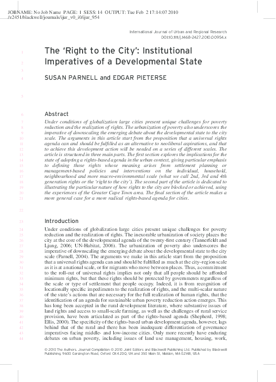 (PDF) Professor Susan Parnell | Susan Parnell - Academia.edu