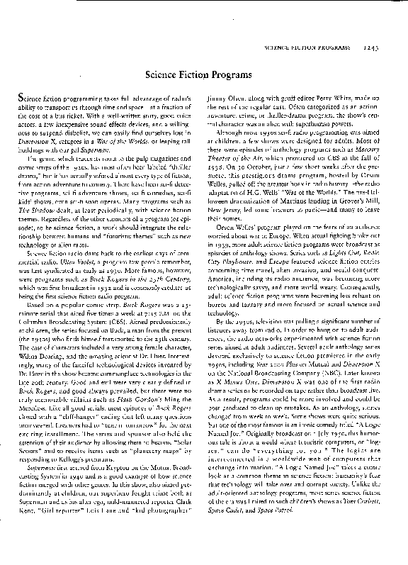 (PDF) Science fiction programs.