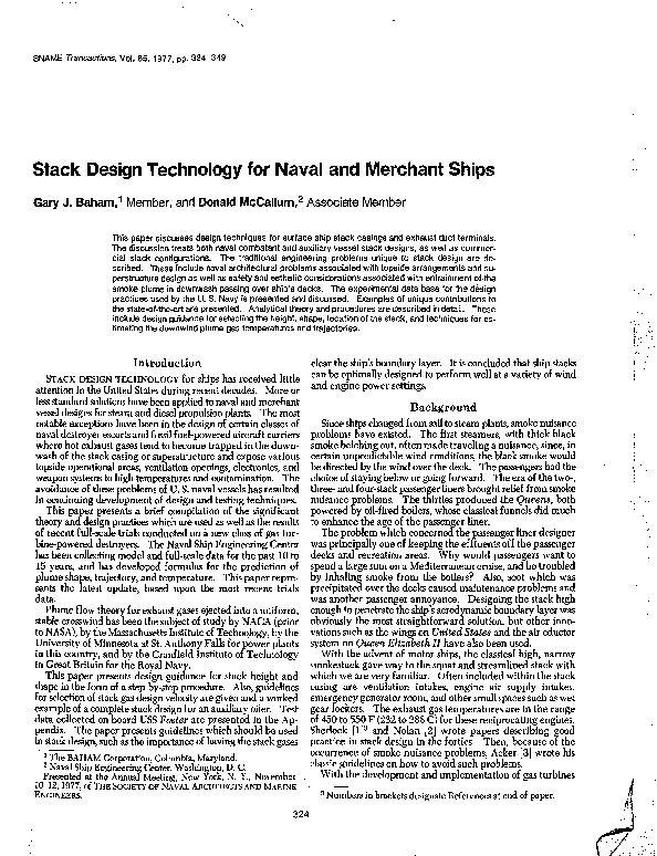 (PDF) Stack design technology for naval and merchant ships