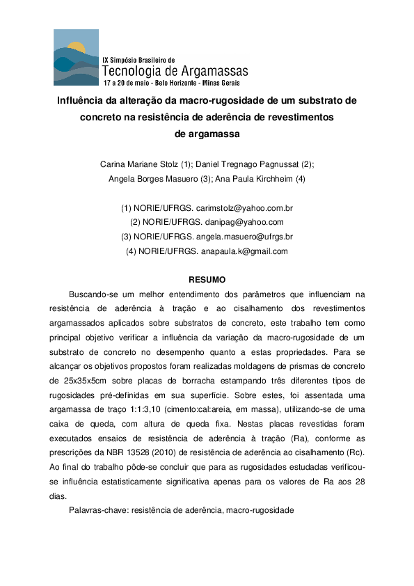 (PDF) Influência da alteração da macro-rugosidade de um substrato de ...