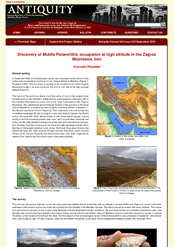 (PDF) Discovery of Middle Palaeolithic occupation at high altitude in ...