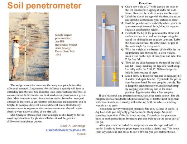 (PDF) 2010 Soil penetrometer operation manual