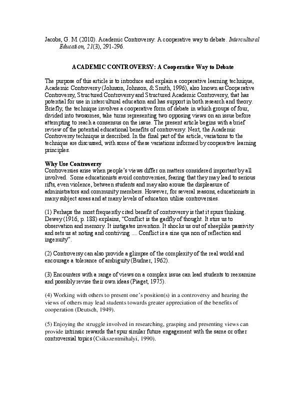 List Of Controversial Topics 2010