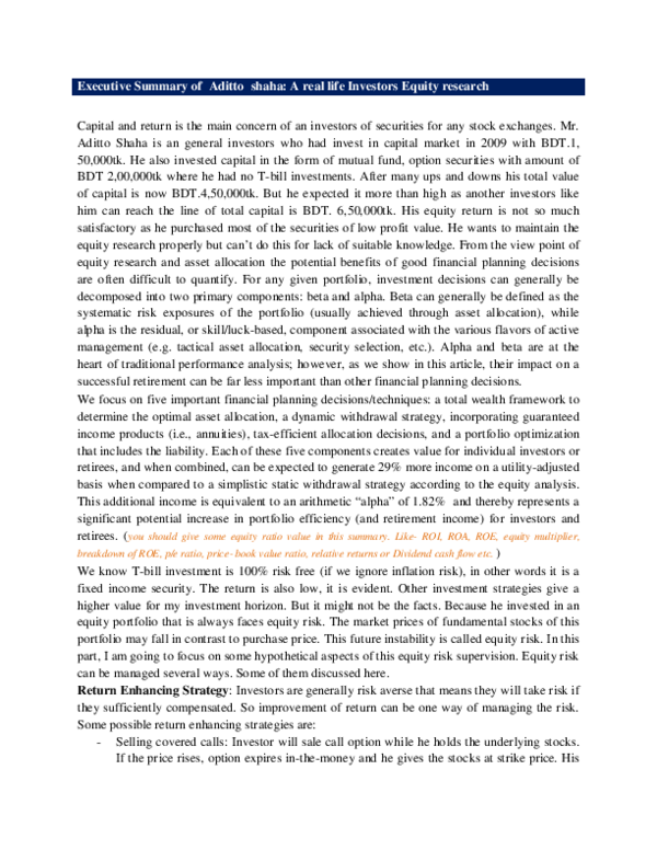 Demo Executive Summary for LBSP Case Competition