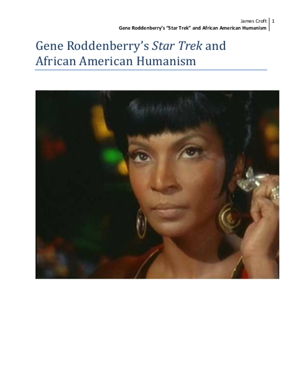 (DOC) Gene Roddenberry’s Star Trek and African American Humanism