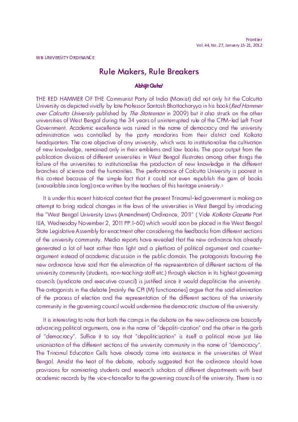 (PDF) Rule Makers, Rule Breakers