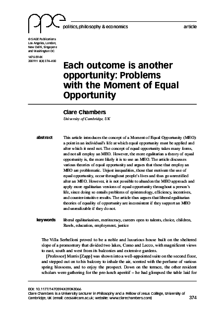 (PDF) Each outcome is another opportunity: Problems with the Moment of ...