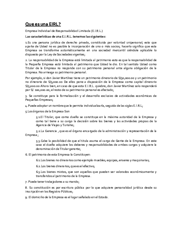 (DOC) Que es una EIRL