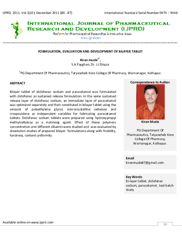 Pdf Formulation And Evaluation Of Enteric Coated Tablets Of Azithromycin Dehydrate