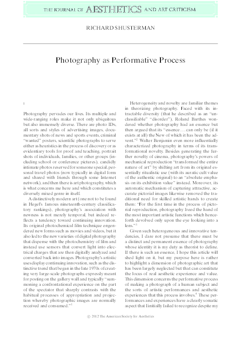 (PDF) "Photography as Performative Process"