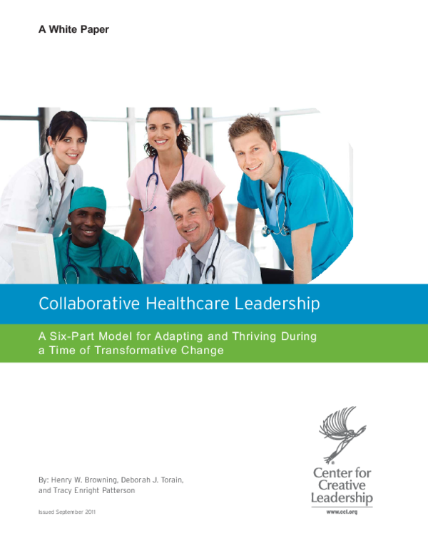 (PDF) Collaborative Healthcare Leadership