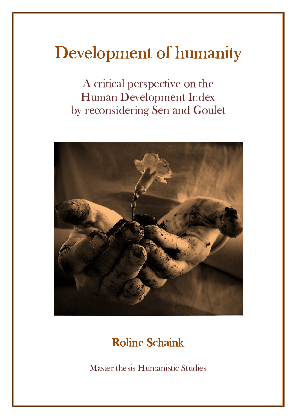 (PDF) Development of humanity. A critical perspective on the Human ...