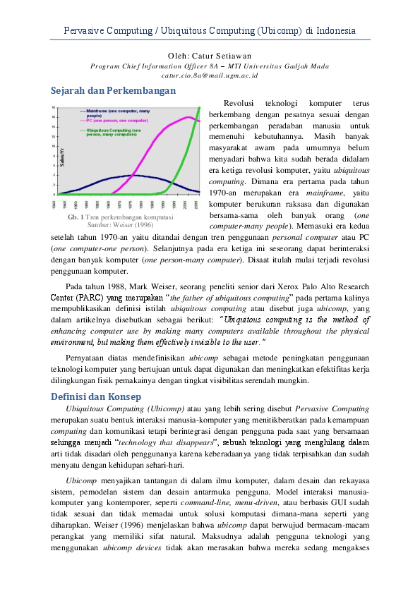 (PDF) Implementasi Pervasive Computing di Indonesia