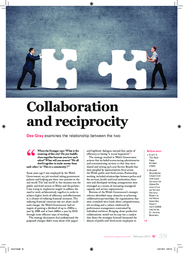 (PDF) collaboration and reciprocity training journal
