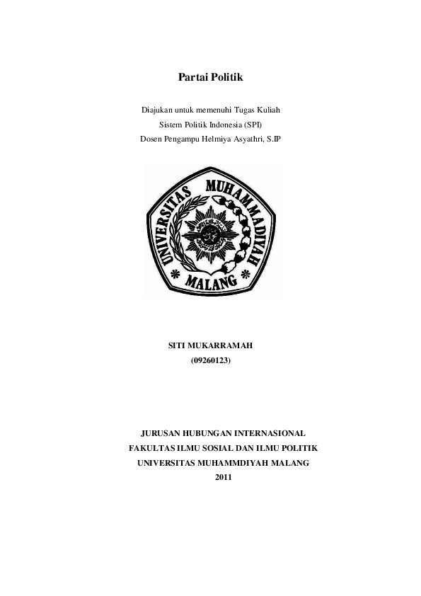 (DOC) Partai Politik