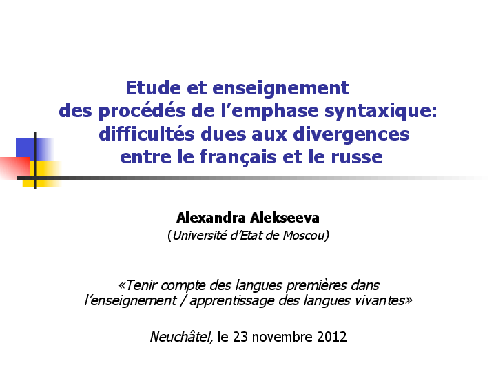 Les formes de phrase : affirmative/négative et emphatique