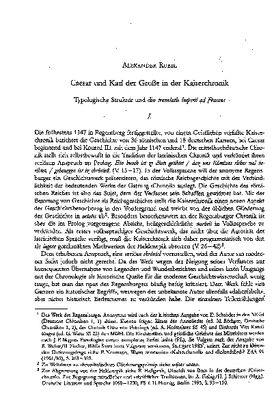 (PDF) Caesar und Karl der Große in der Kaiserchronik. Typologische ...