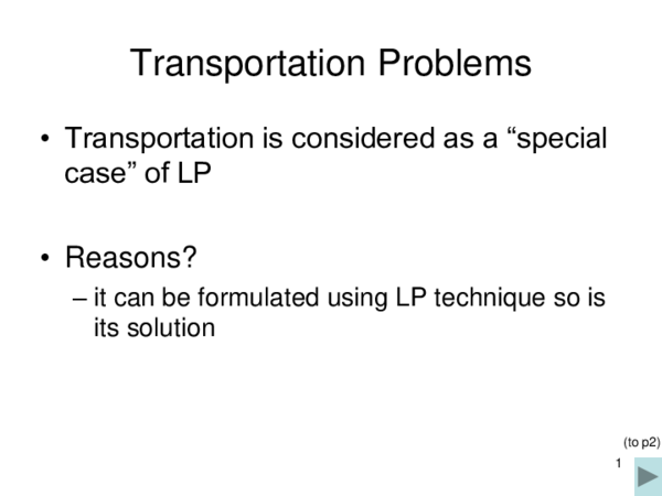 degeneracy in transportation problem slideshare