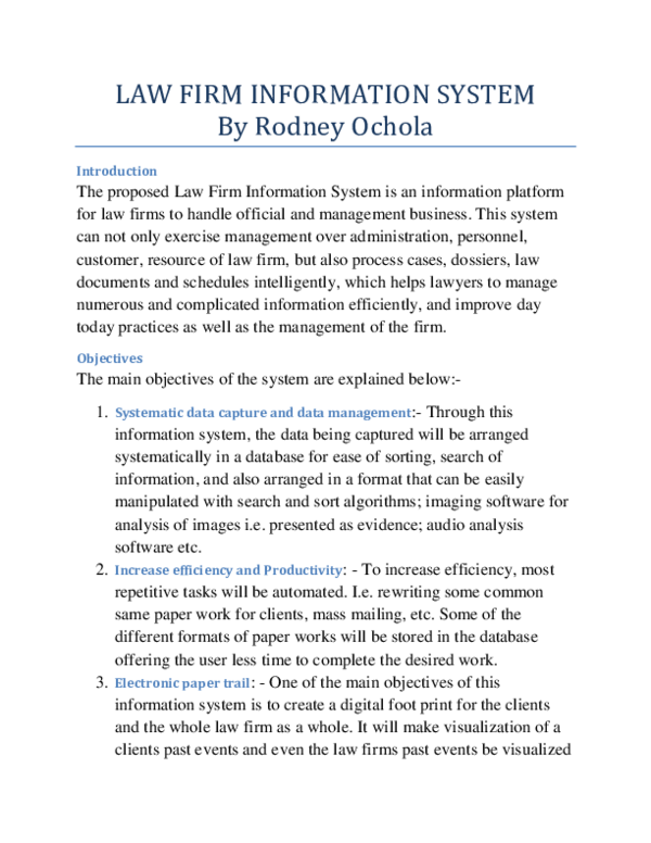 (DOC) LAW FIRM INFORMATION SYSTEM