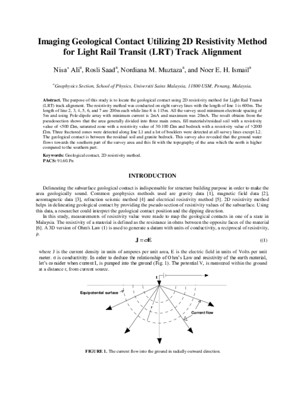 (PDF) Imaging Geological Contact Utilizing 2D Resistivity Method for ...