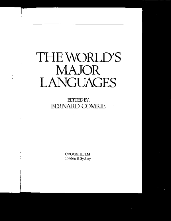 (PDF) Sino-Tibetan Languages