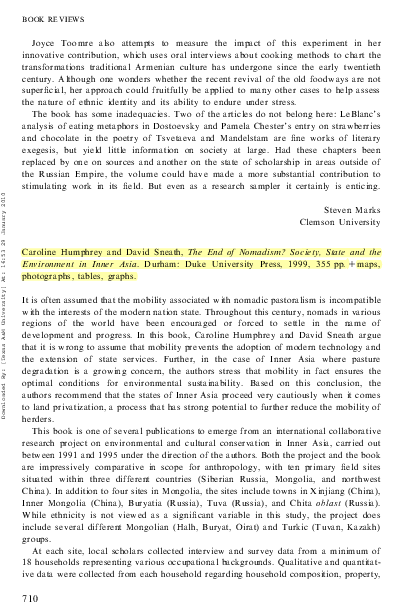 (PDF) The End of Nomadism? Society, State and Environment in Inner Asia ...