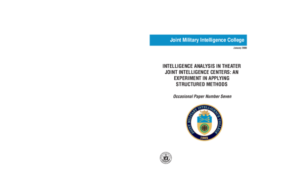 (PDF) Intelligence Analysis in Theater Joint Intelligence Centers: An ...