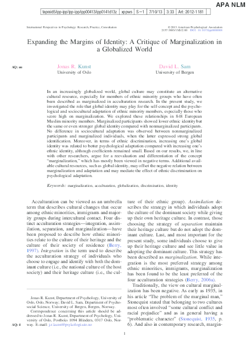 (PDF) Expanding the Margins of Identity: A Critique of Marginalization ...