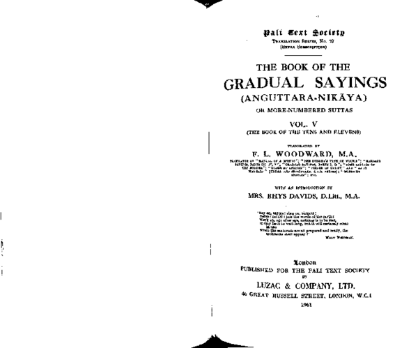 (PDF) Anguttara Nikaya, Vol- V (The Book of the Gradual Sayings ...