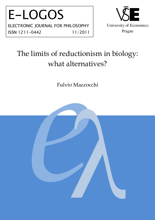 (PDF) The limits of reductionism in biology: what possible alternatives?