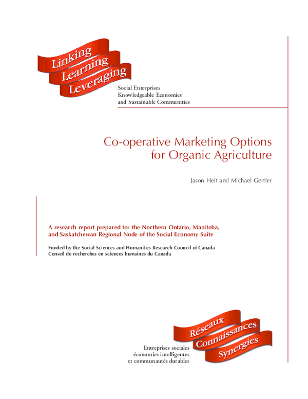 Co-operative Marketing Options for Organic Agriculture