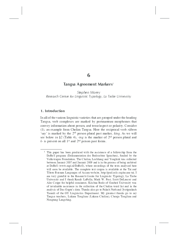 (PDF) Tangsa agreement markers