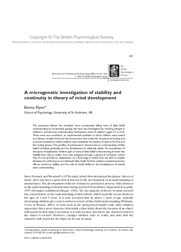 (PDF) A microgenetic investigation of stability and continuity in ...