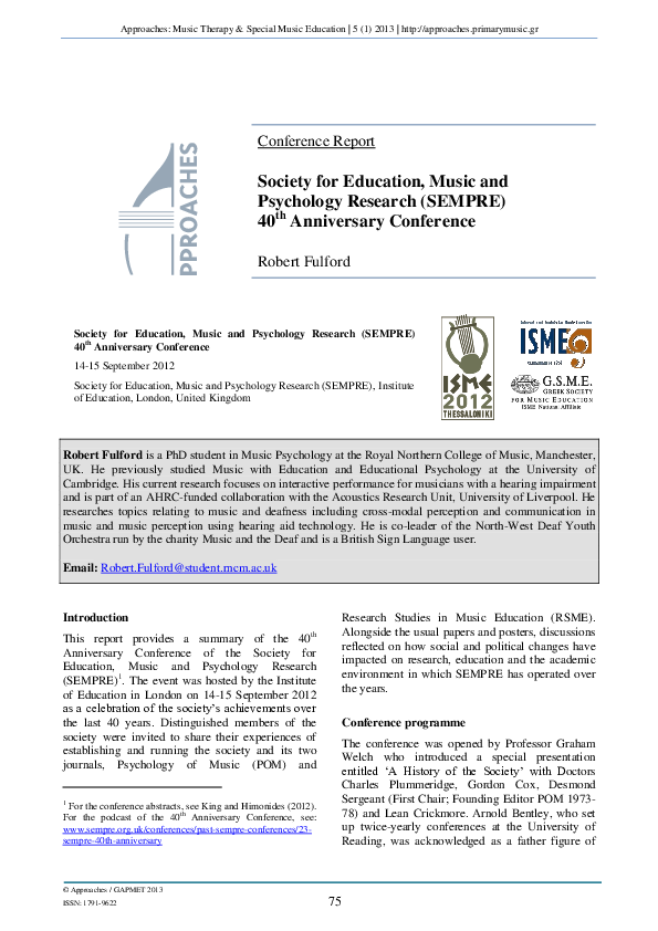 (PDF) Society for Education, Music and Psychology Research (SEMPRE ...