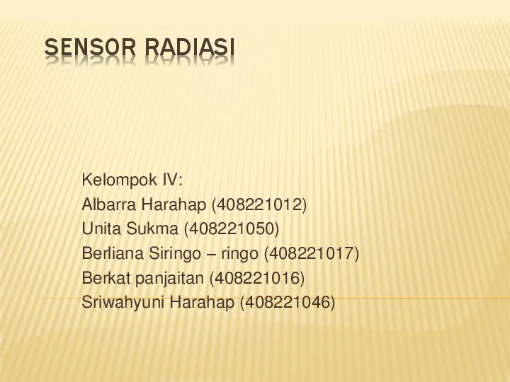 (PPT) Sensor Radiasi