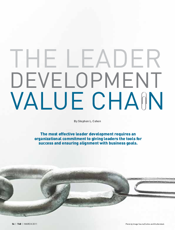 (PDF) The leader Development Value Chain Cohen 2011