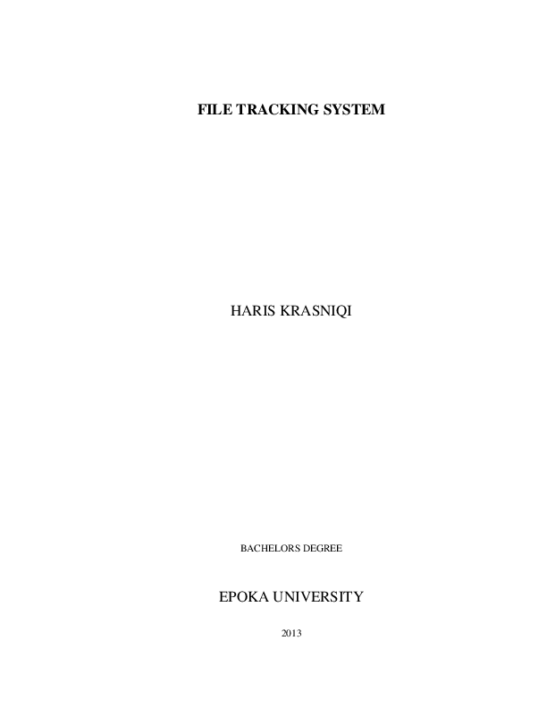 (PDF) File Tracking System