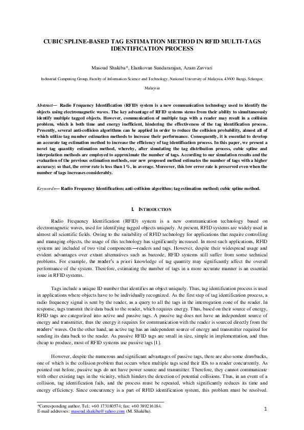 (PDF) Cubic spline-based tag estimation method in RFID multi-tags ...