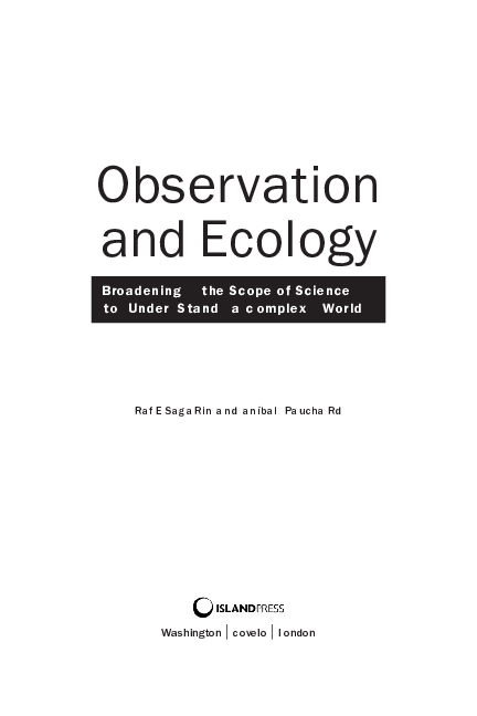 (PDF) Observing invasive species and novel ecosystems in urban areas