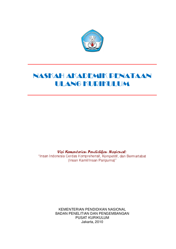 (PDF) Naskah Akademik Penataan Ulang Kurikulum draf 03